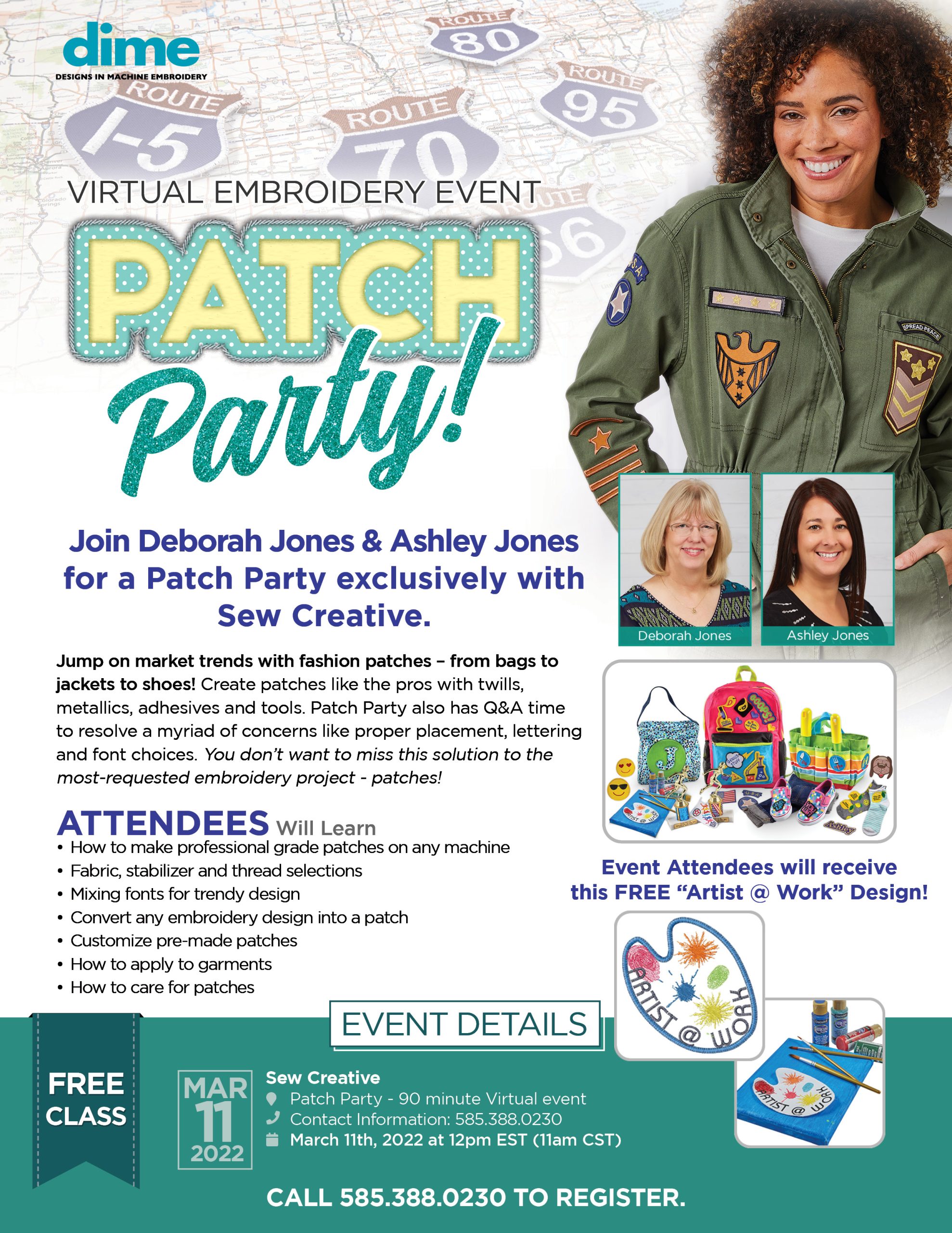 Patch Party - Virtual Embroidery Event - Sew Creative Fairport